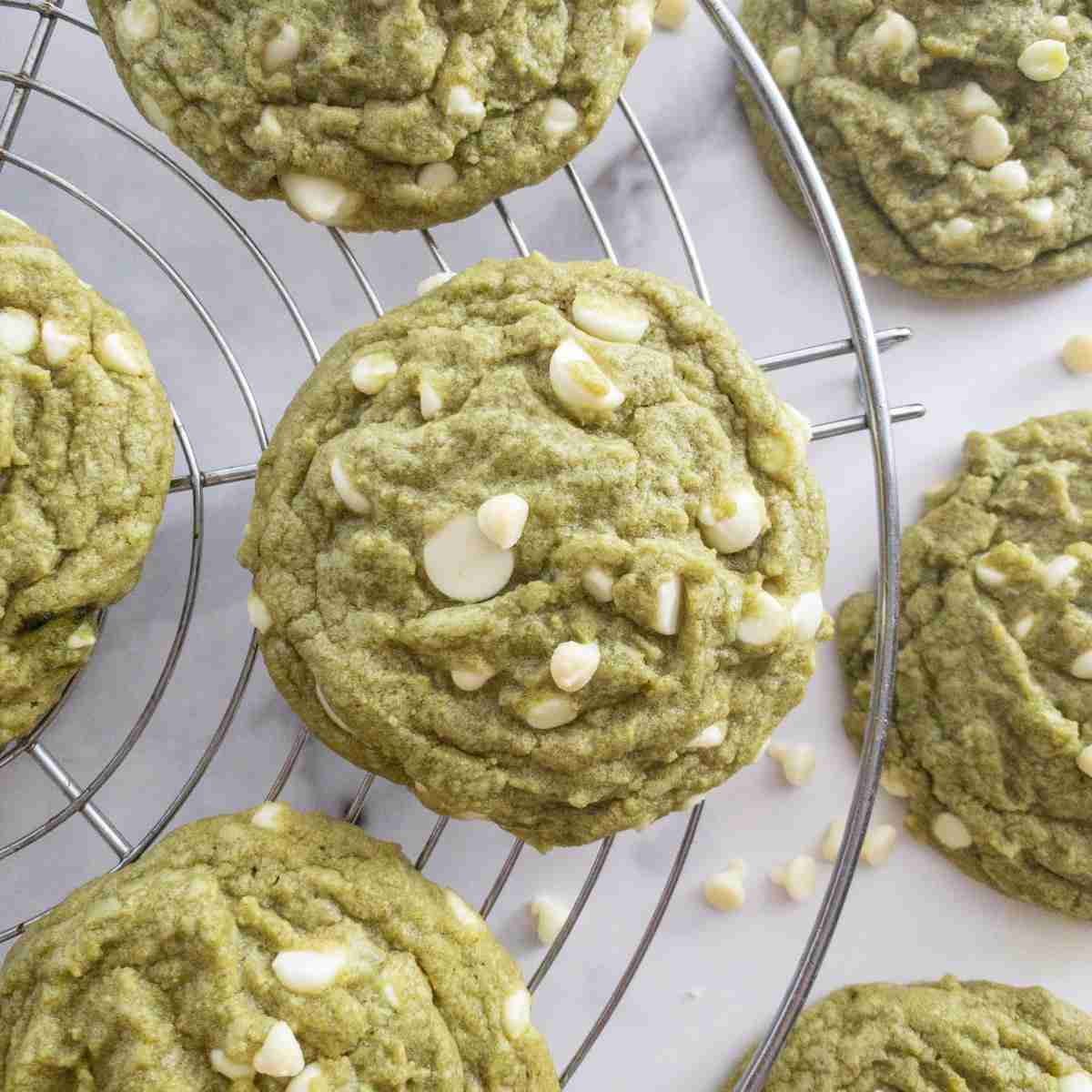Matcha White Chocolate Cookies - Soft, Chewy & Easy