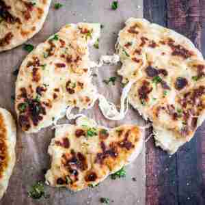 Stuffed Naan - 15 minutes - Garlic Butter & Cheese