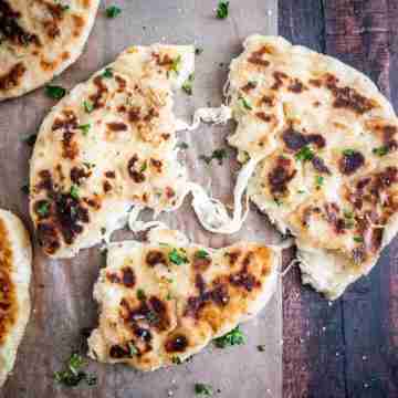 Stuffed Naan - 15 minutes - Garlic Butter & Cheese