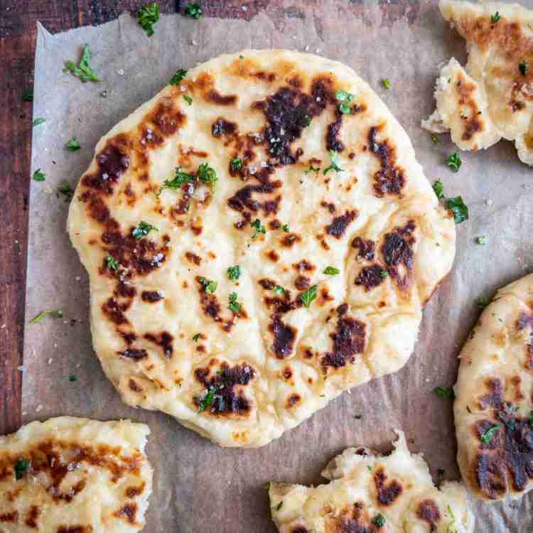 Stuffed Naan - 15 minutes - Garlic Butter & Cheese