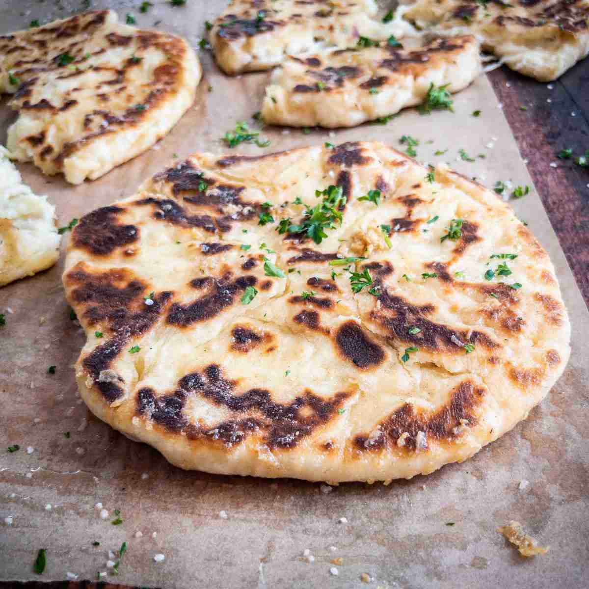 Stuffed Naan - 15 minutes - Garlic Butter & Cheese