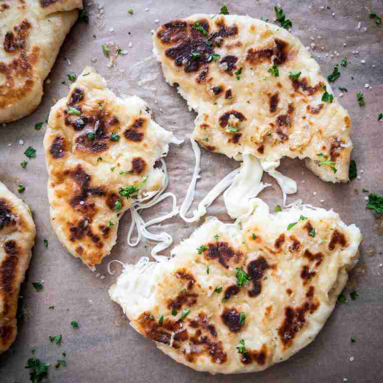 Stuffed Naan - 15 minutes - Garlic Butter & Cheese