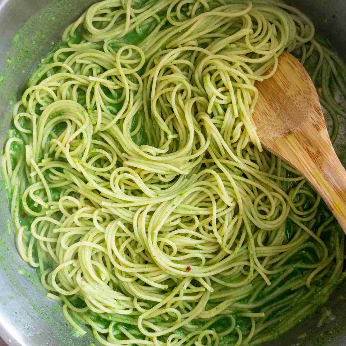 Pasta in Green Sauce - with Garlic Butter, Lemon Parmesan