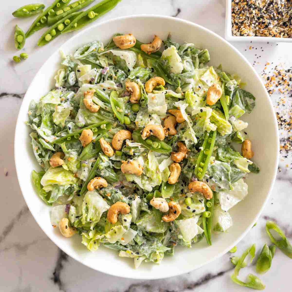 Super Green Salad - with Greek Yogurt & Cashews