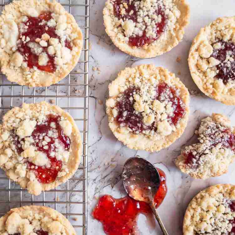 Strawberry Jam Cookies - Super Easy Crumble Cookies