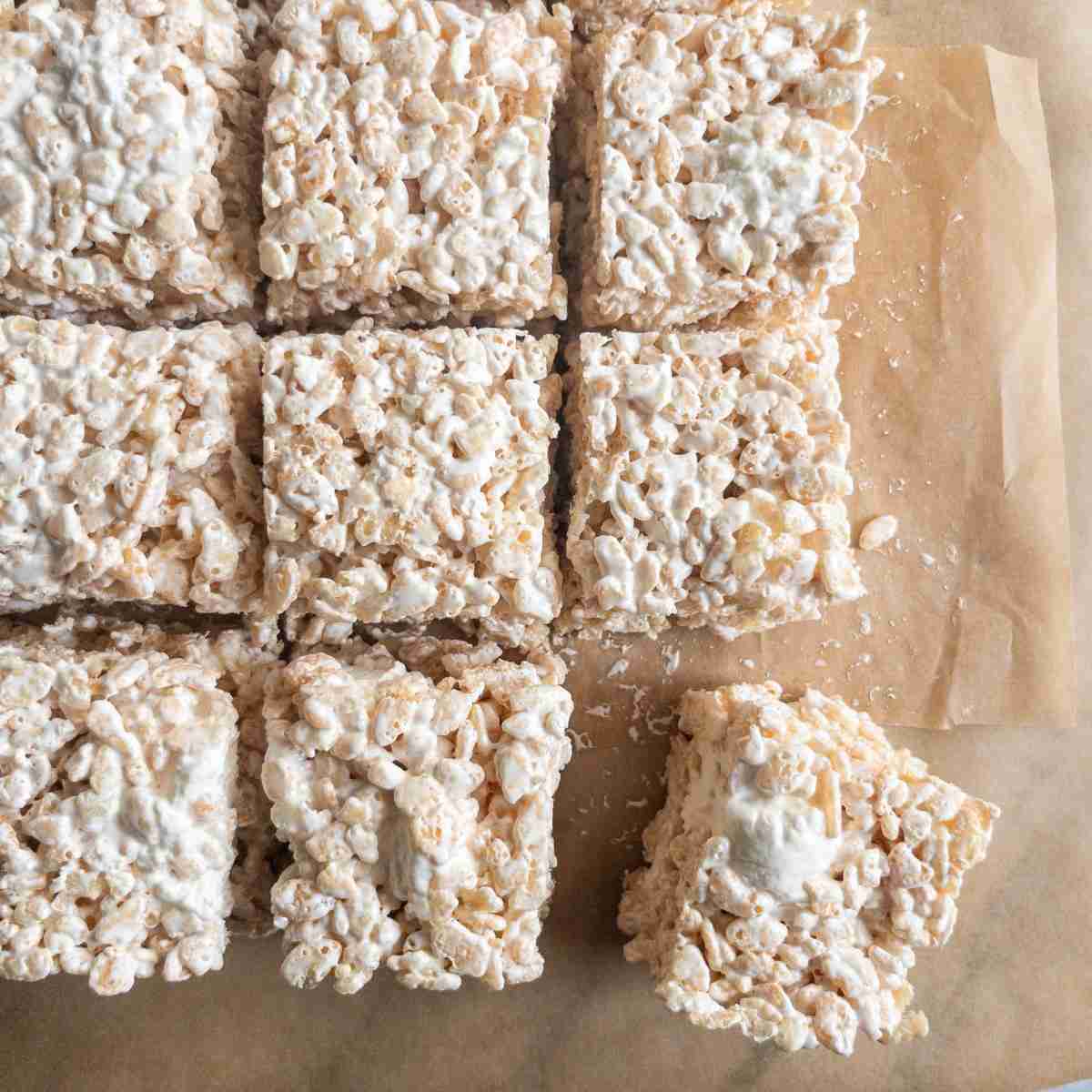 Rice Krispie Treats with Marshmallow Fluff - Extra Chewy!
