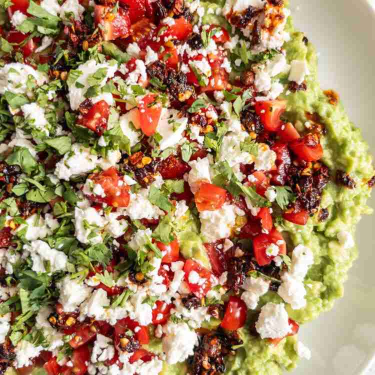 Loaded Avocado Dip with Chili Crisp - 10 Minutes.