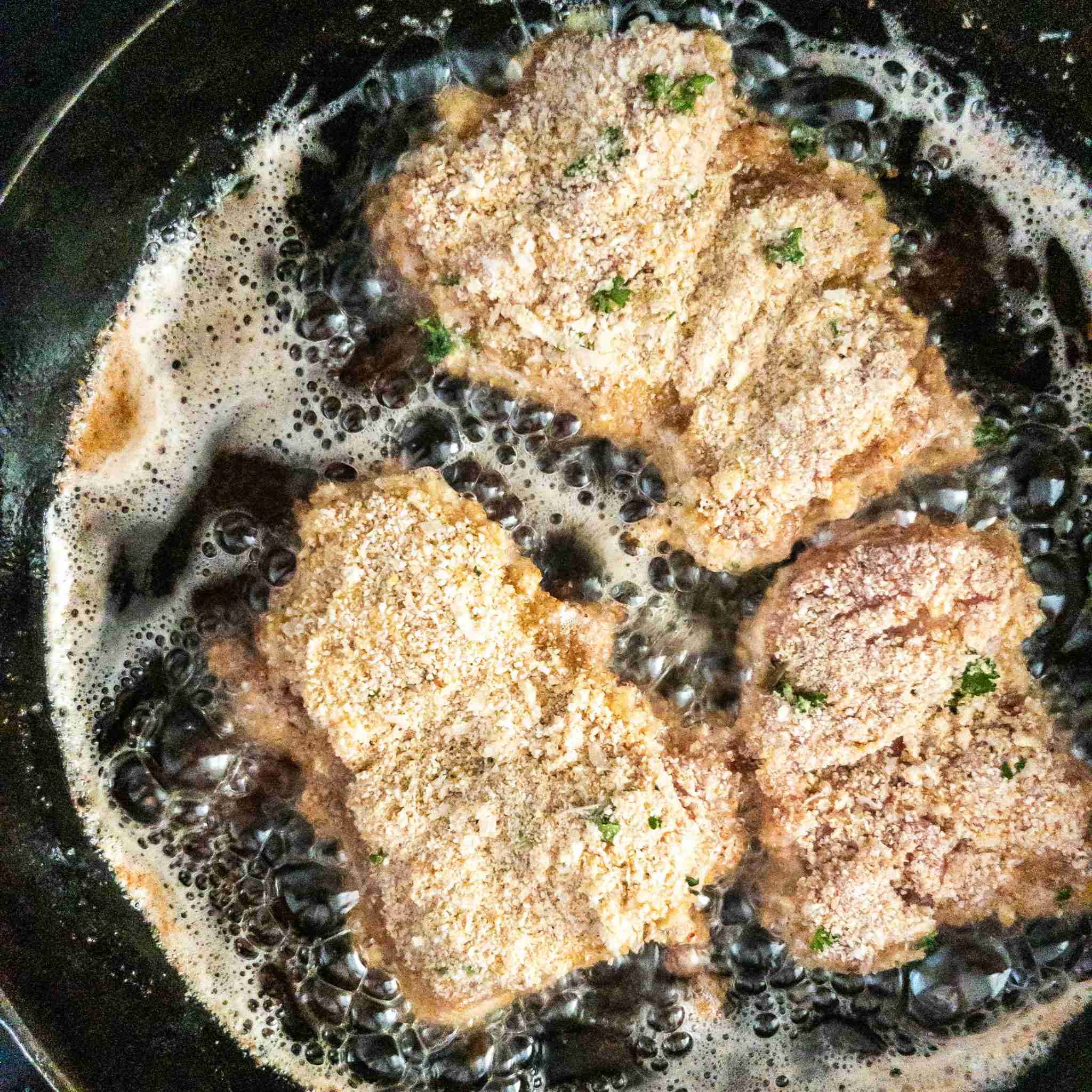 Cast Iron Chicken Parmesan - One Skillet. SO EASY.