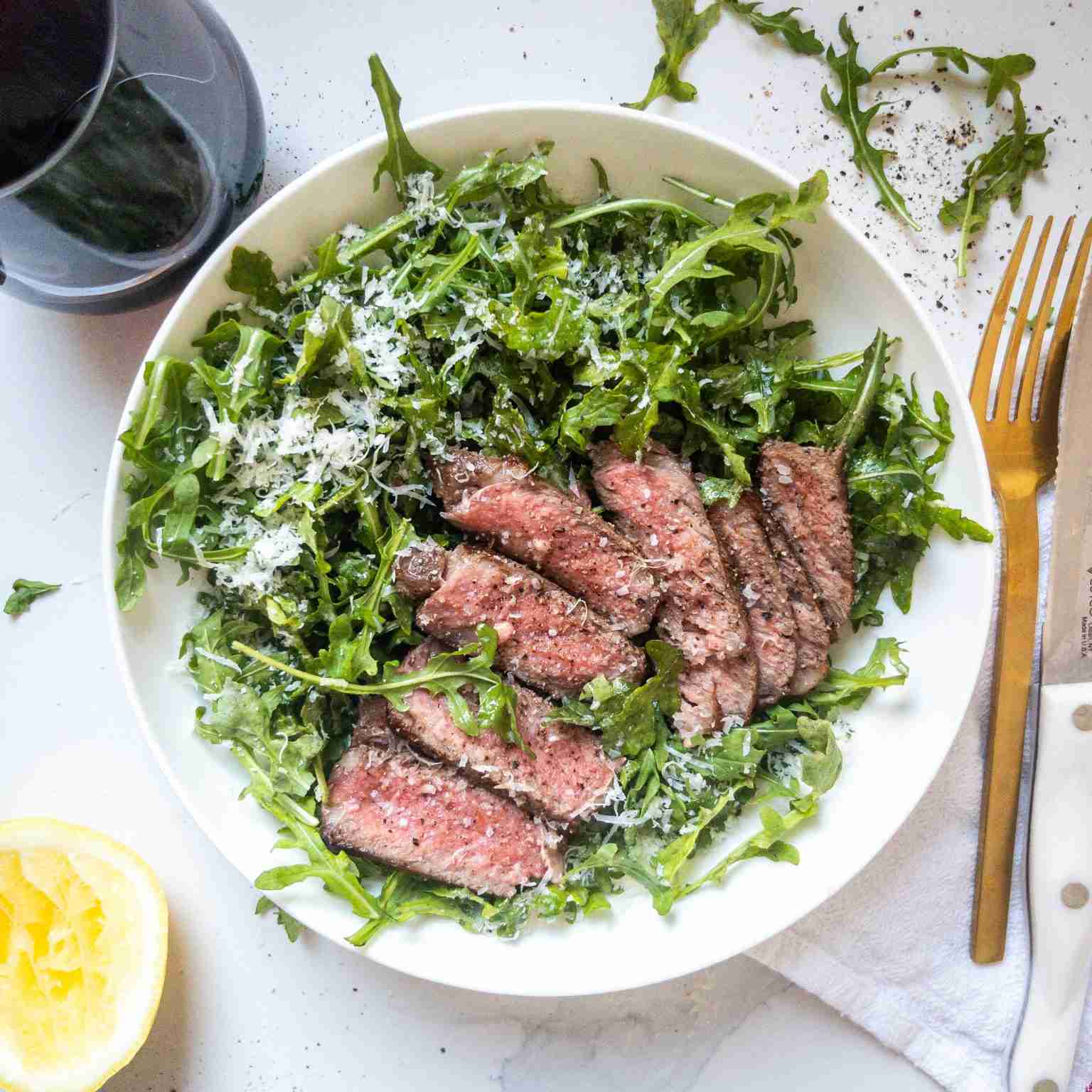 Arugula Salad with Steak - Most Impressive Easy Meal Ever.