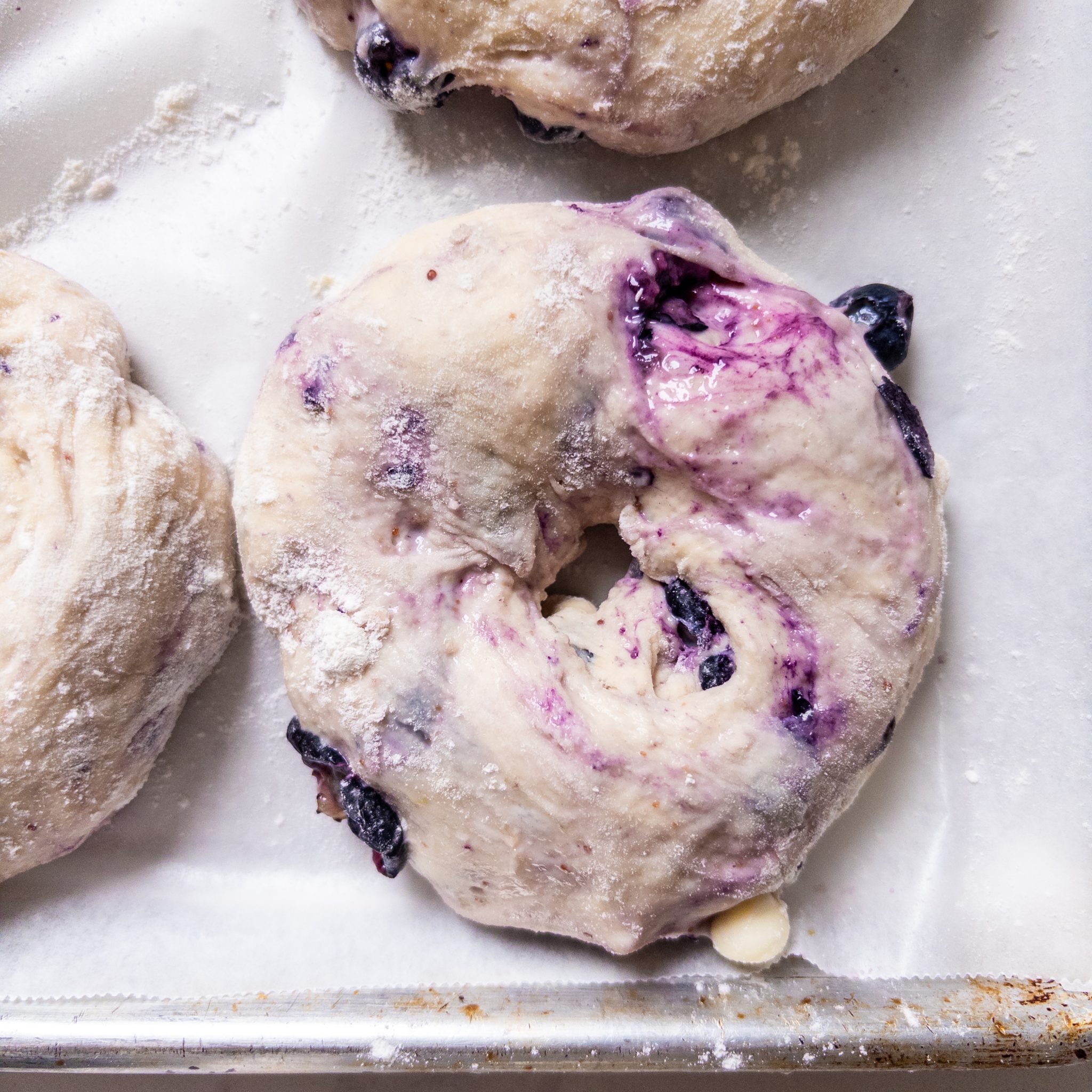 Blueberry Bagels Recipe - with White Chocolate - SO Easy!